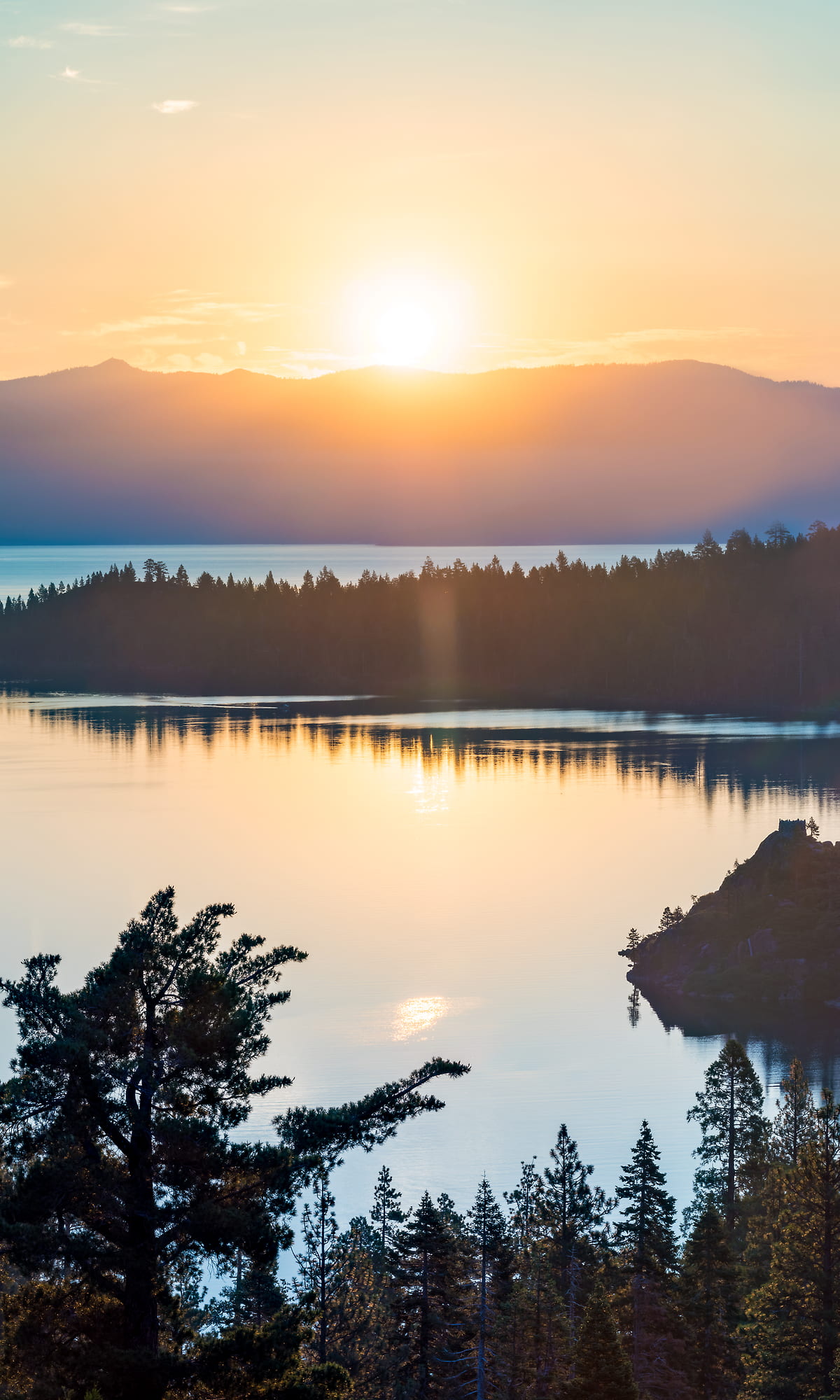 Sunrise Lake Nacimiento Lake Background