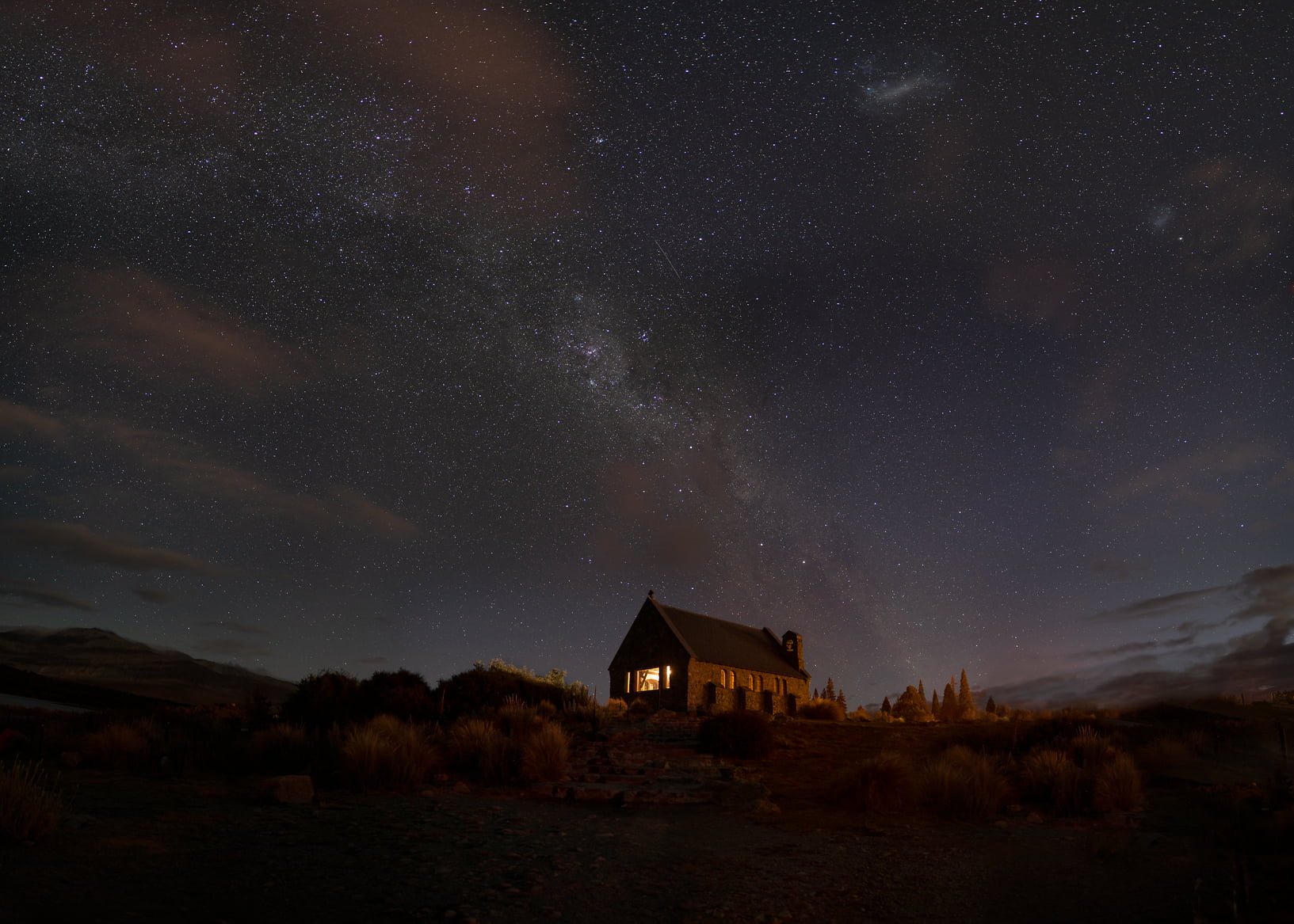 Starry night and church - Photo by VAST