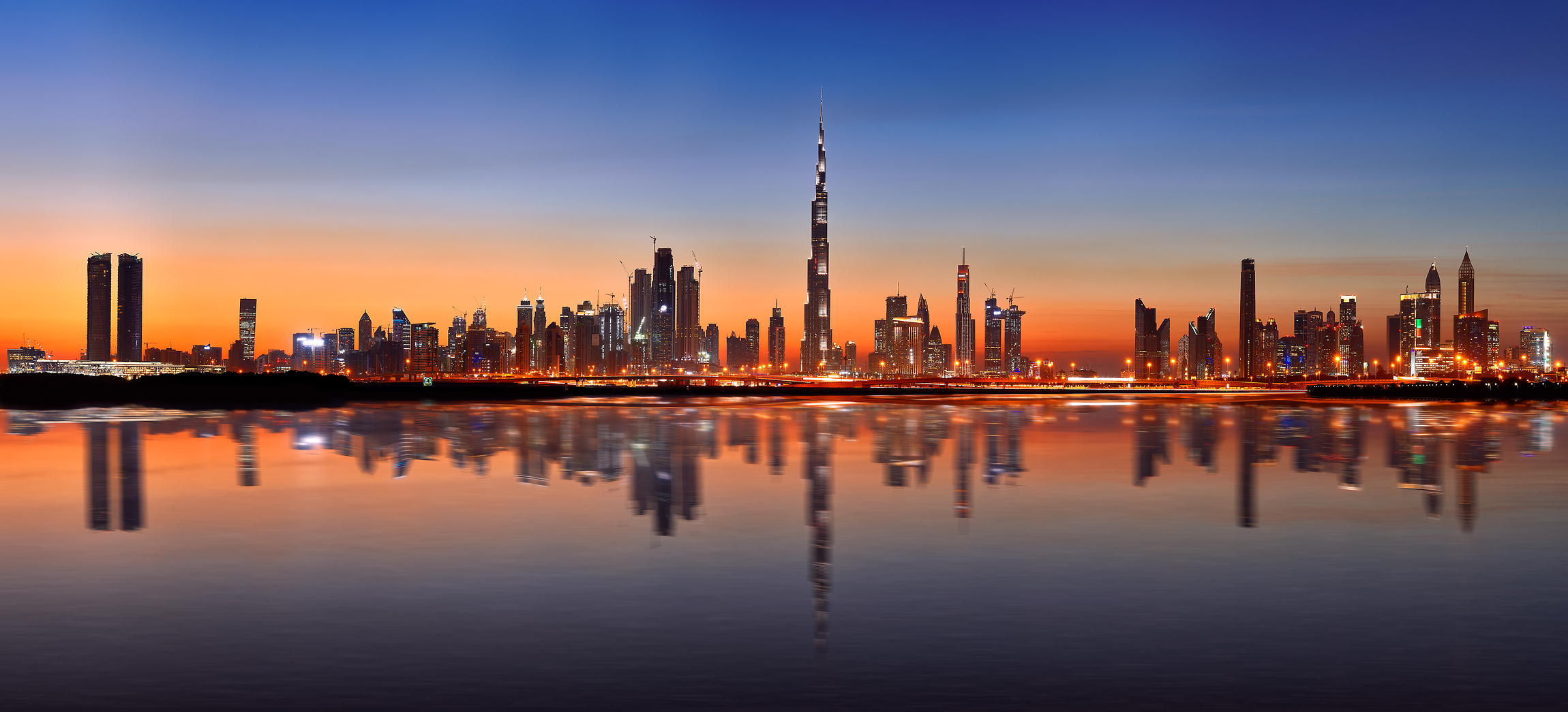 Dubai skyline at sunset - VAST