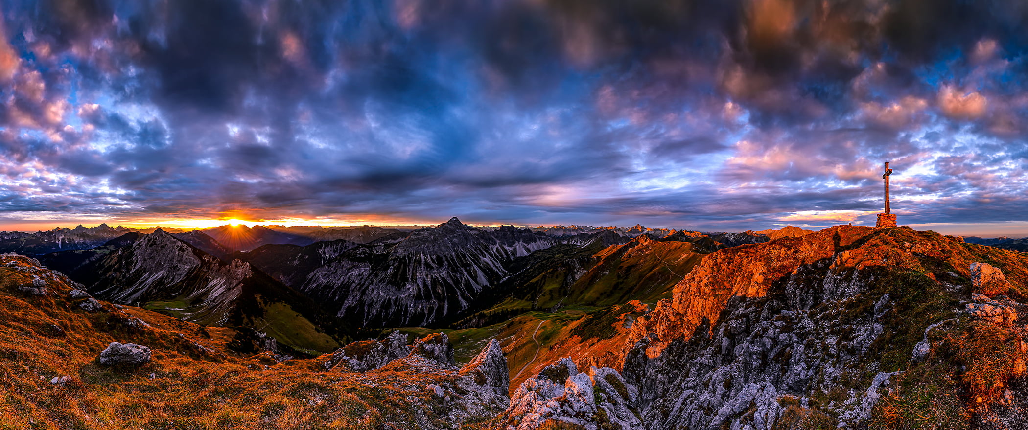 Alpine sunset landscape photos - VAST